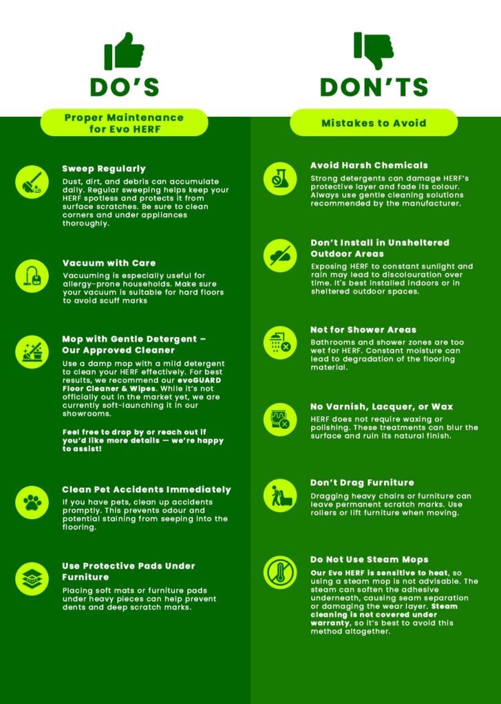 Do’s and Don’ts in Maintaining Your High End Resilient Flooring (Evo ...